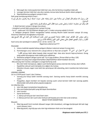 Ringkasan materi perkuliahan masail fiqhiyyah | PDF