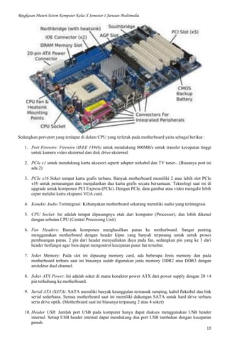 Materi Sistem Komputer Kelas X Semester 1 | PDF