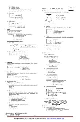 Ringkasan materi un ipa fisika smp | PDF
