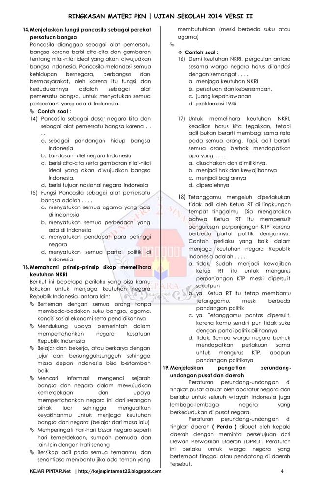 Ringkasan materi us pkn 2 | PDF