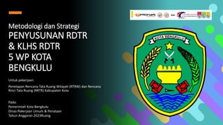 Ringkasan Strategi Metodologi Strategi RDTR | PDF