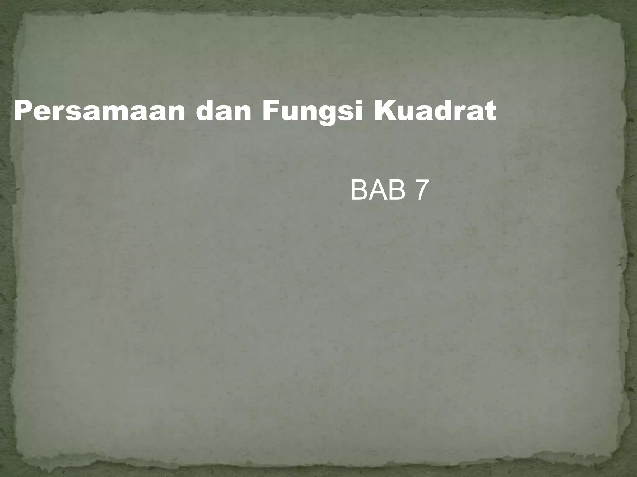 Ringkasan mtk x tkj 3 persamaan dan fungsi kuadrat | PPTX