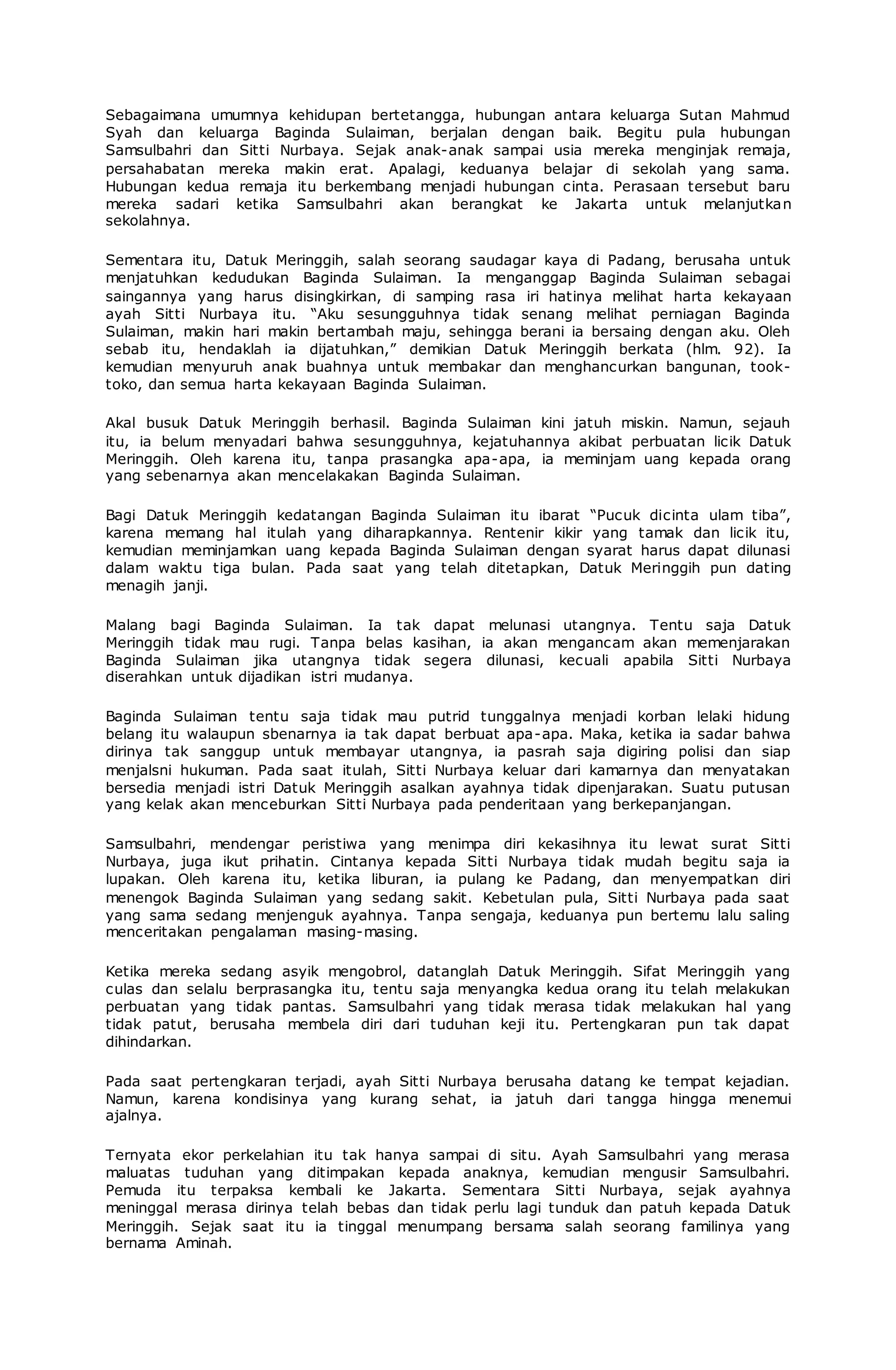 Ringkasan novel | DOCX