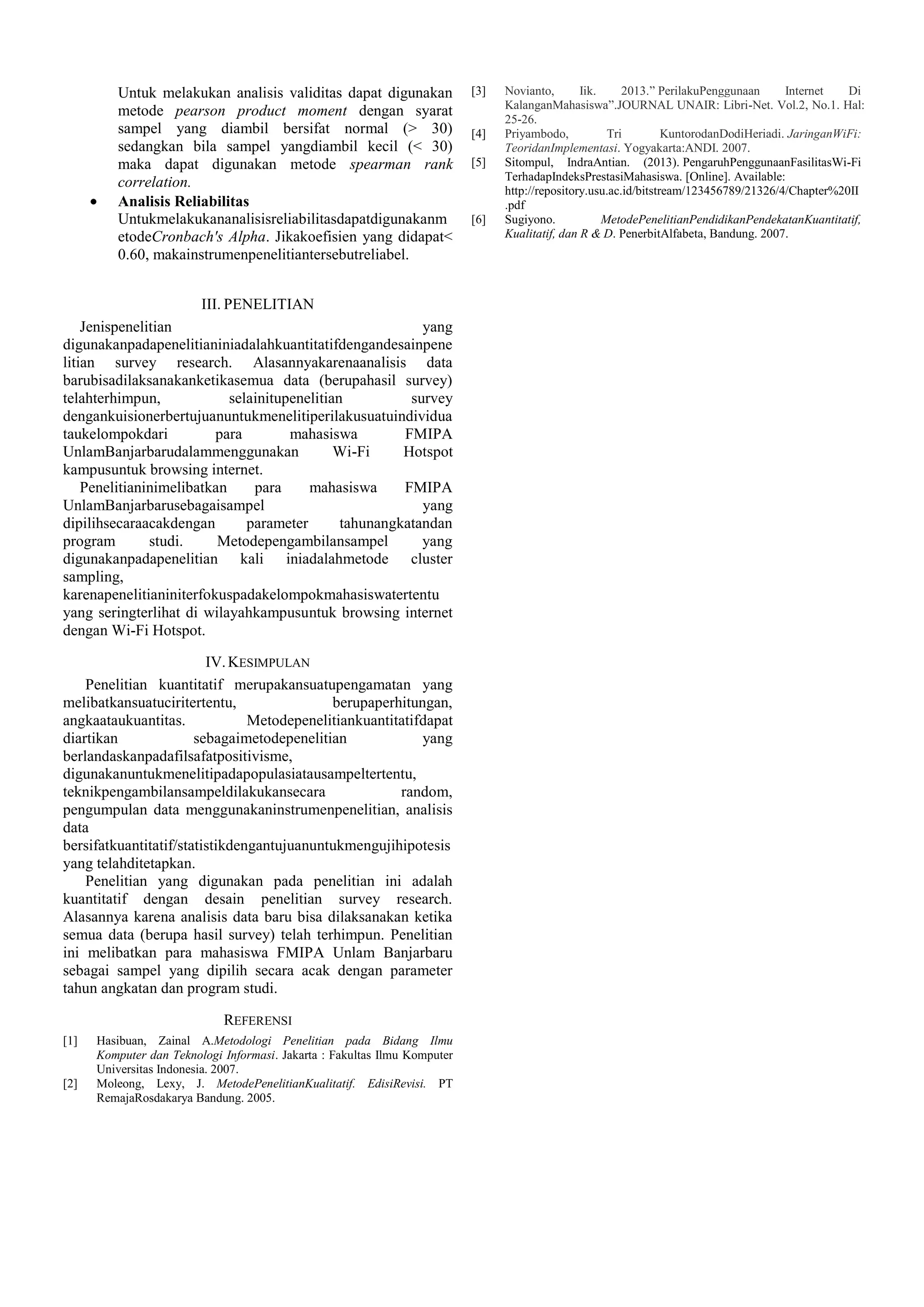 Ringkasan Penelitian Metode Penelitian | PDF