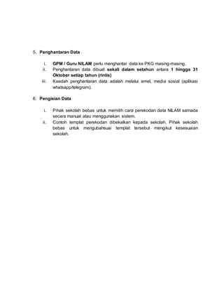 Ringkasan perekodan nilam | DOC