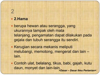 Ringkasan perkuliahan semester 1 pengantar ilmu pertanian (bagian 2) | PPT