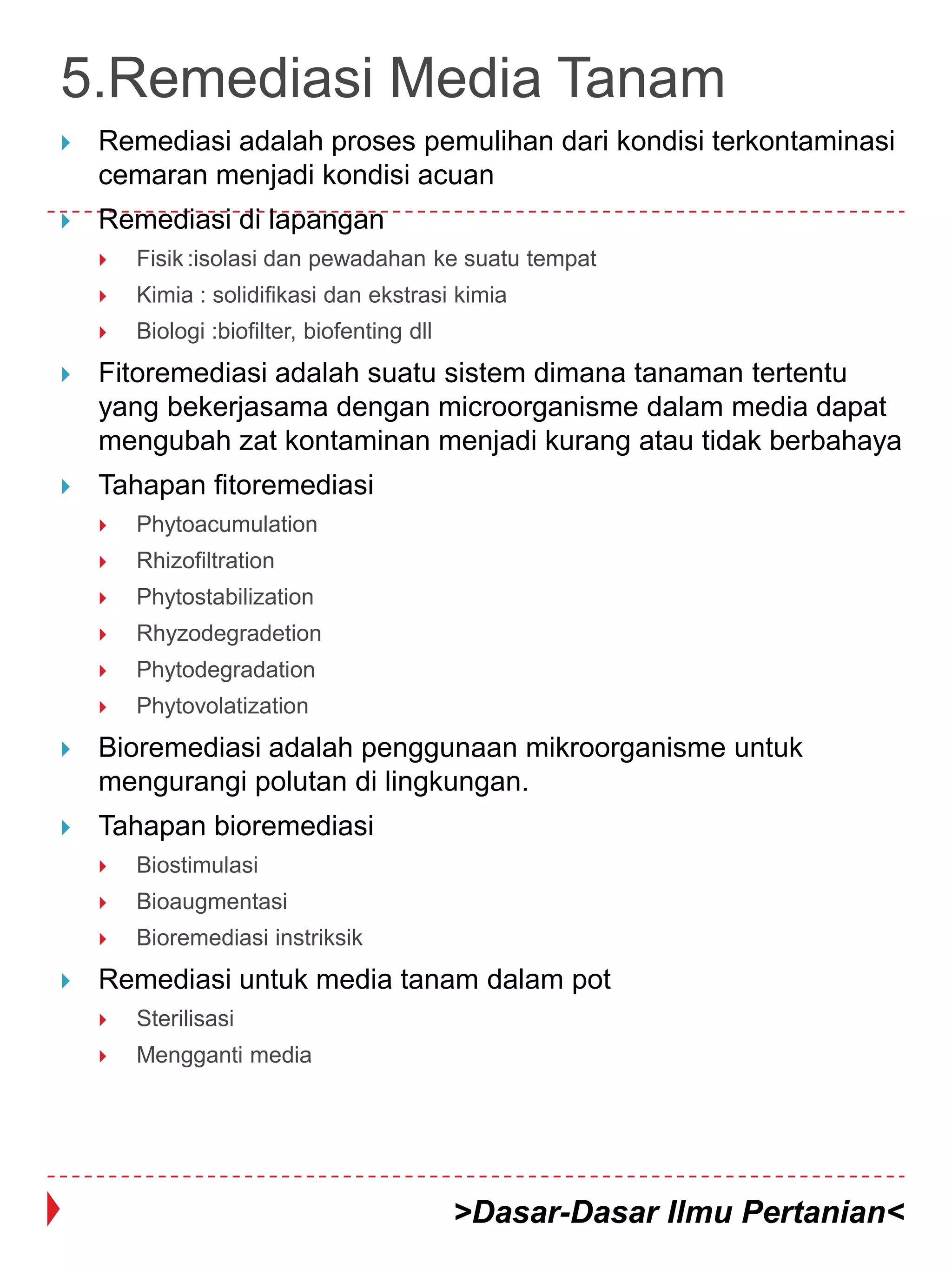 Ringkasan perkuliahan semester 6 teknik media tanam (bagian 39) | PPTX