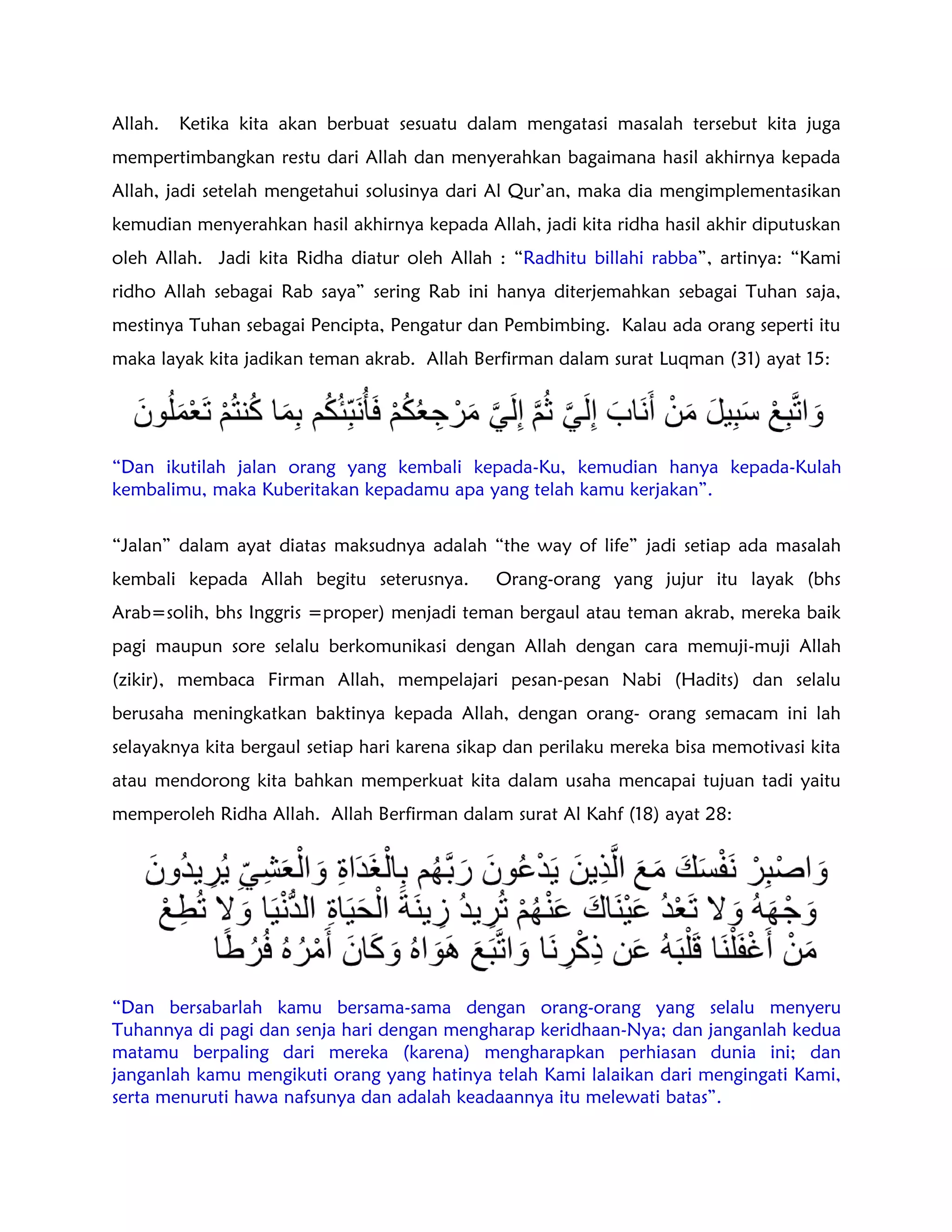 Ringkasan tausiah ustadz rikza abdullah 29 9_ 2021 | PDF