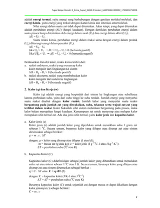 Ringkasan termokimia, laju dan kesetimbangan kimia.doc