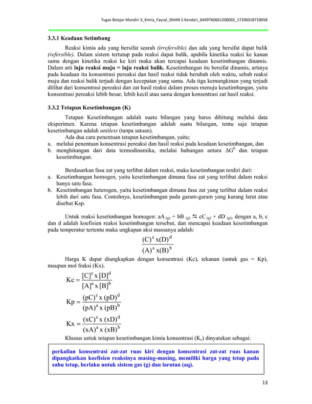 Ringkasan termokimia, laju dan kesetimbangan kimia.doc