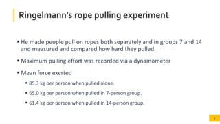 Ringlemann's effects and social loafing by Mihertab | PDF