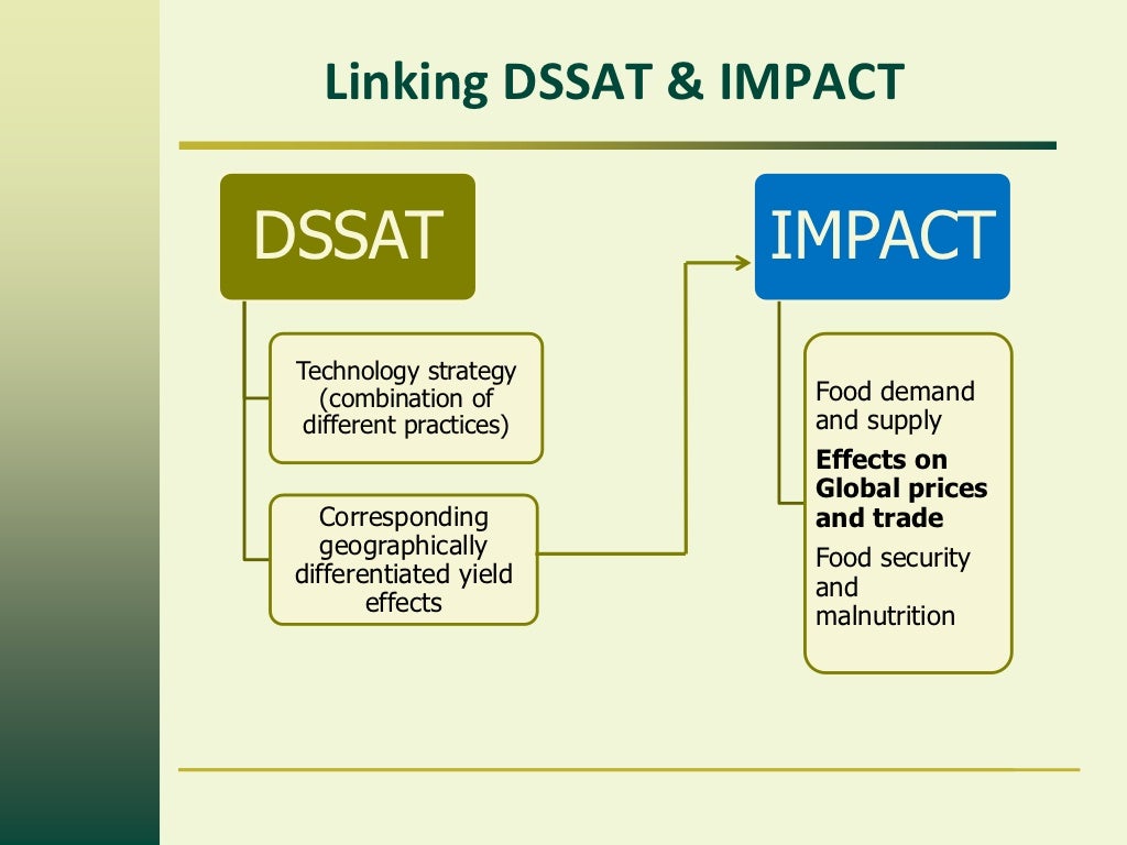 Linking DSSAT & IMPACT DSSAT