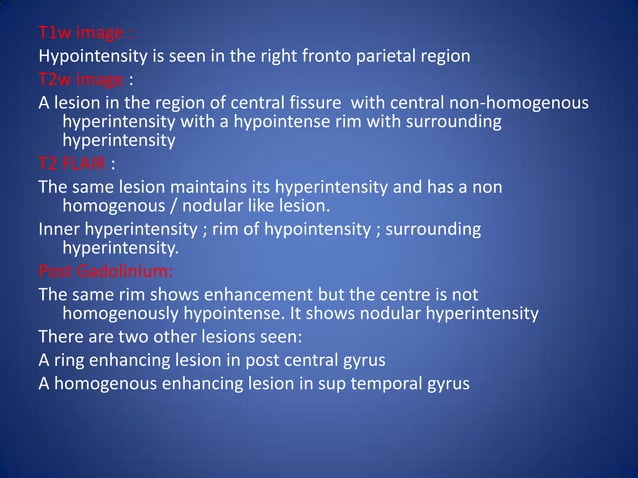 CT - Ring Enhancing Lesion | PPTX