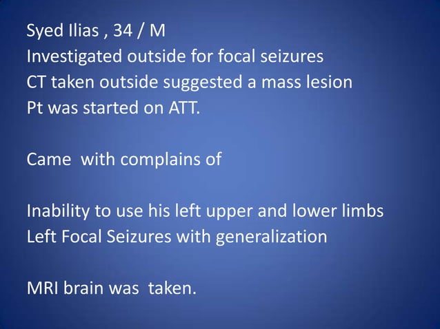 CT - Ring Enhancing Lesion | PPTX