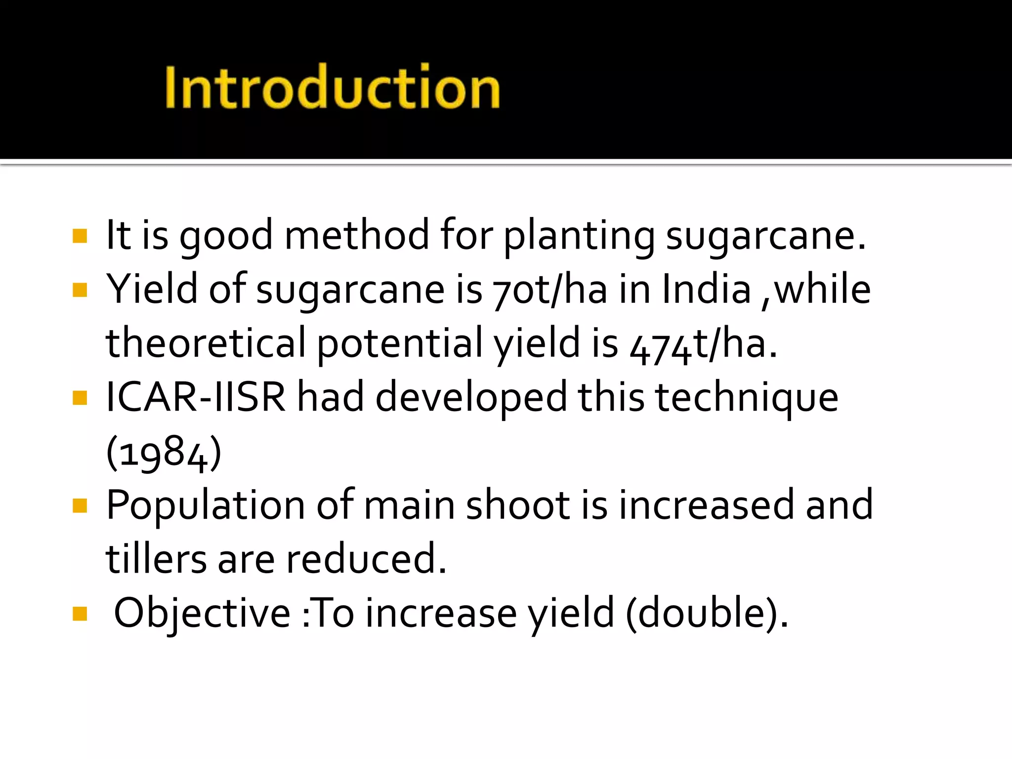 Ring pit method of sugarcane | PPTX