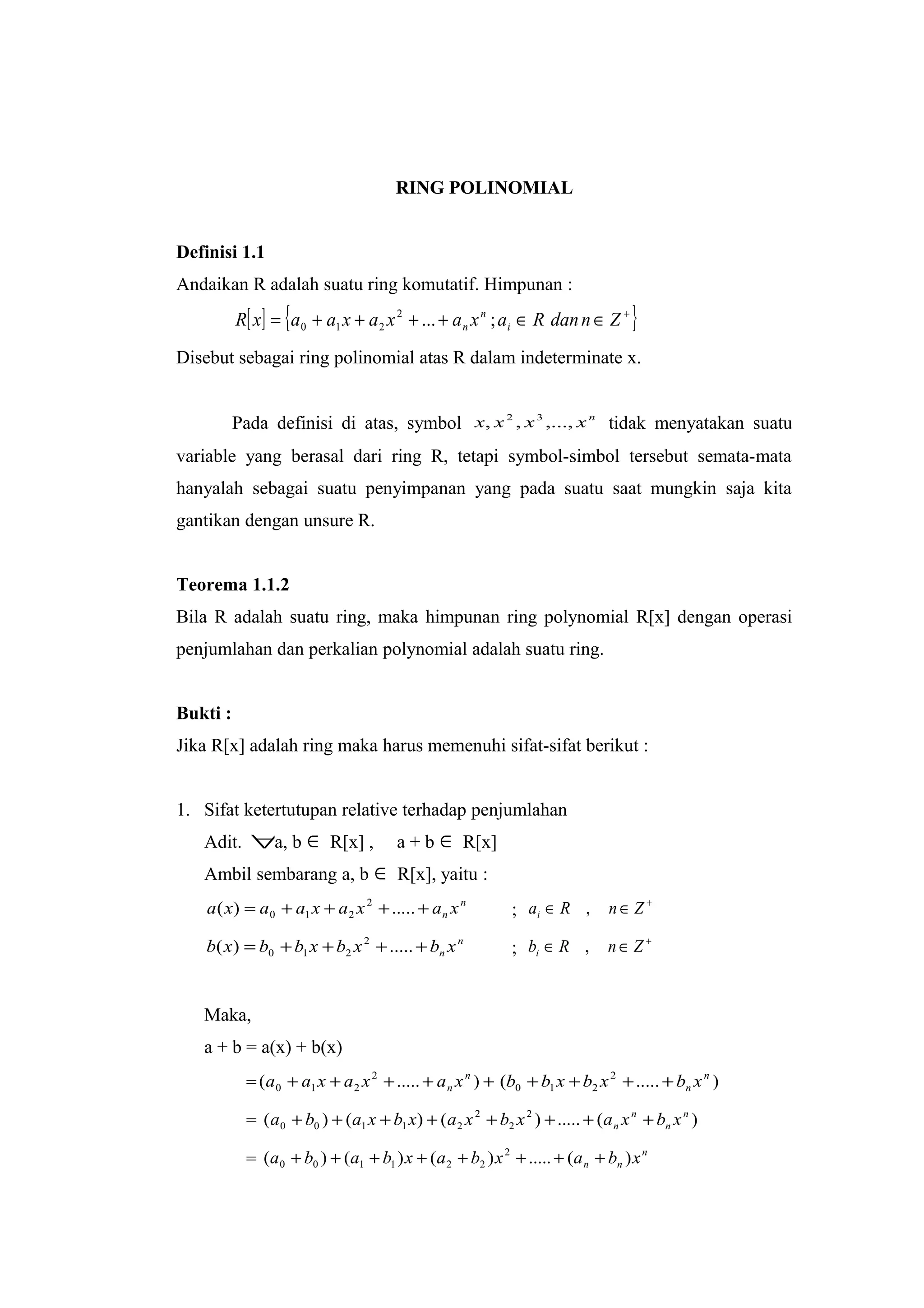Ring Polonomial | DOC