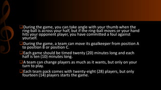 Ring soccer board game | PPTX