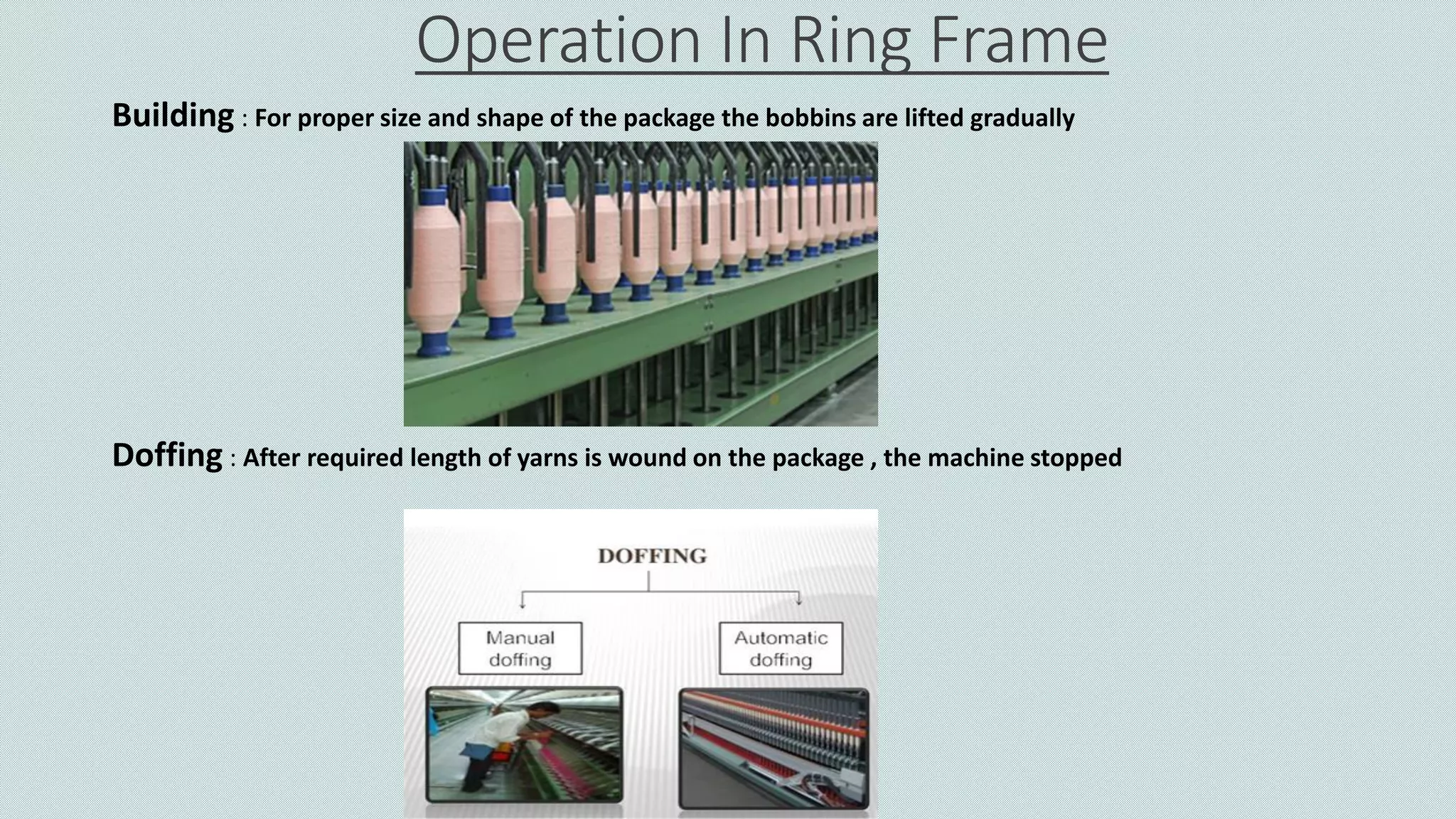 Ring spinning process presentation ( evan) | PDF