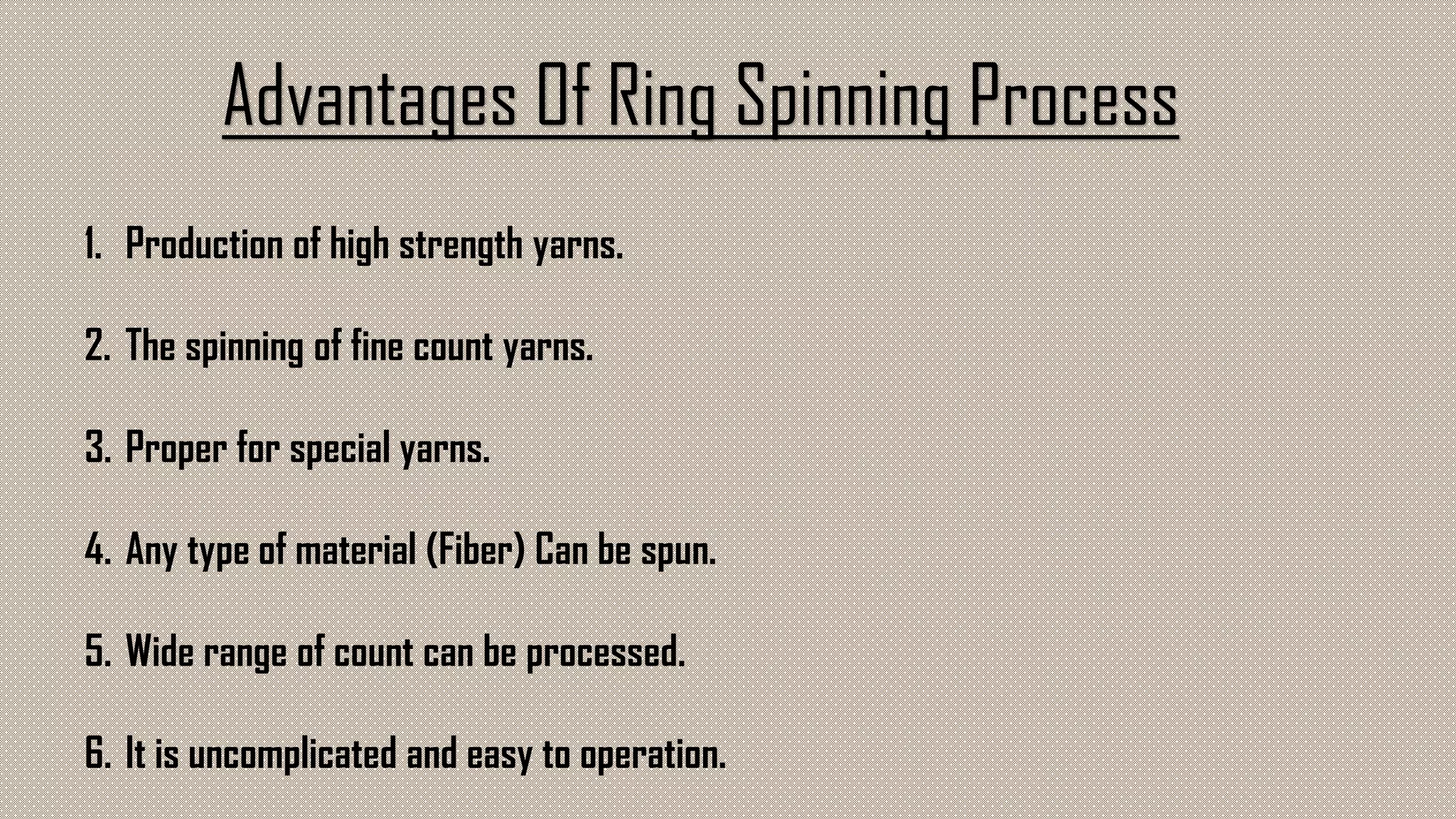Ring spinning process presentation ( evan) | PDF