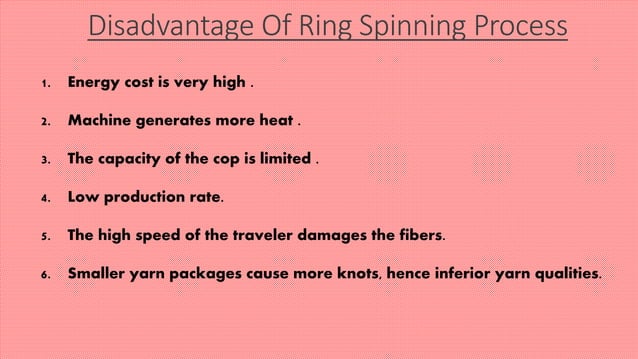 Ring spinning process presentation ( evan) | PDF | Needlework | Arts ...