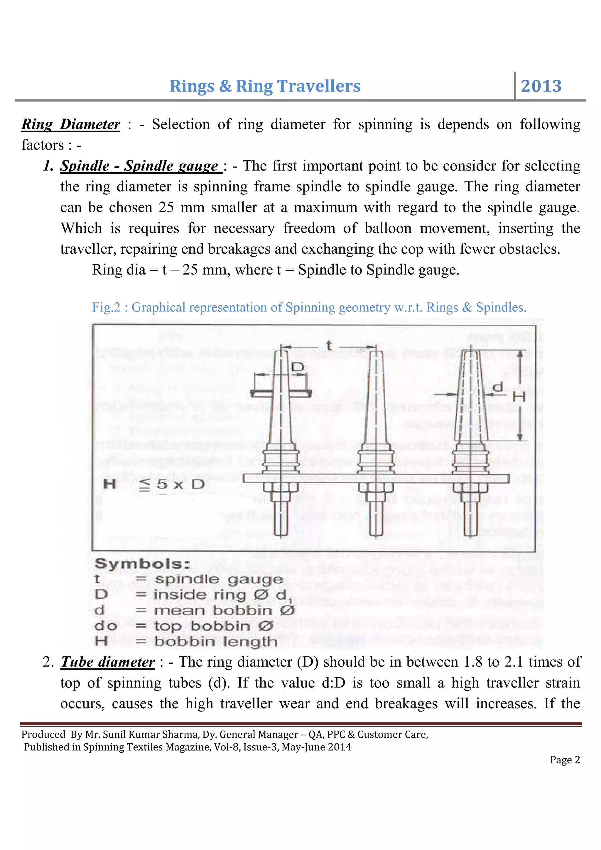 Spinning Rings & Ring Travellers | PDF