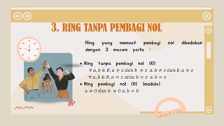 Ring tanpa pembagi nol & integral domain.pptx