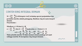 Ring tanpa pembagi nol & integral domain.pptx