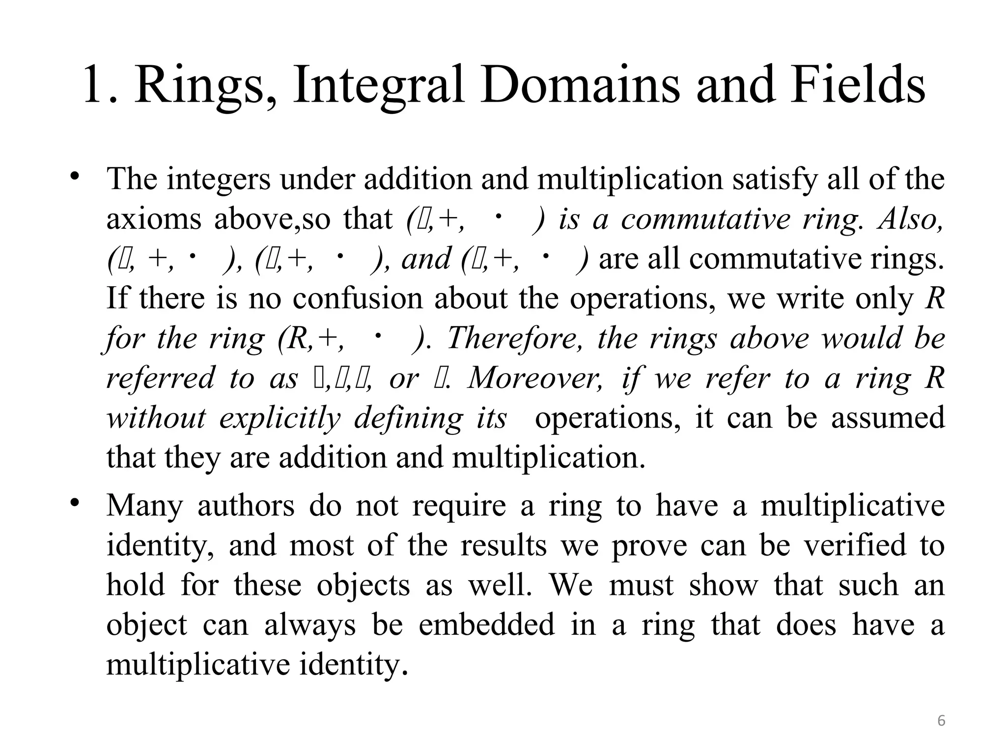 RING THEORY power point presentation for students | PPT