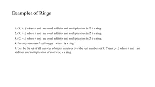 Ring theory ,definition and examples.pptx