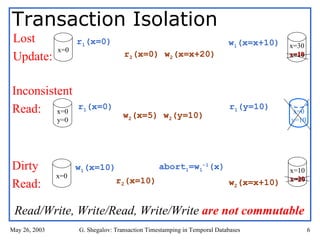 Transaction Timestamping in Temporal Databases | PPT | Databases | Computer Software and ...