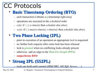Transaction Timestamping in Temporal Databases | PPT | Databases ...