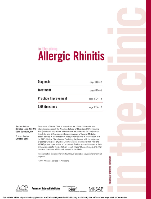 Rinitis alergica | PDF