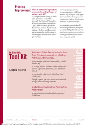 Rinitis alergica | PDF