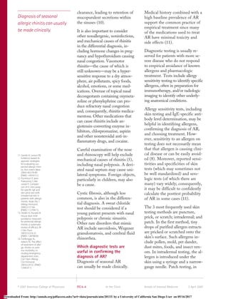 Rinitis alergica | PDF