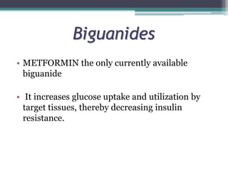 oral hypoglycemic drugs | PPTX