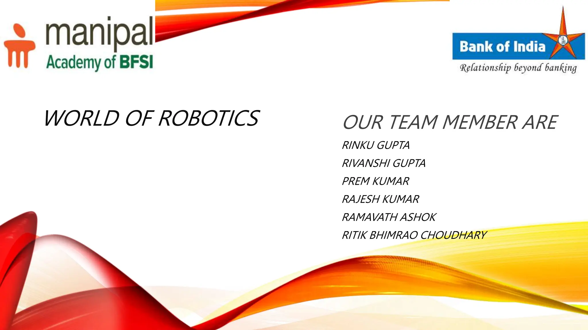 The six most common types of robots are autonomous mobile. | PPTX
