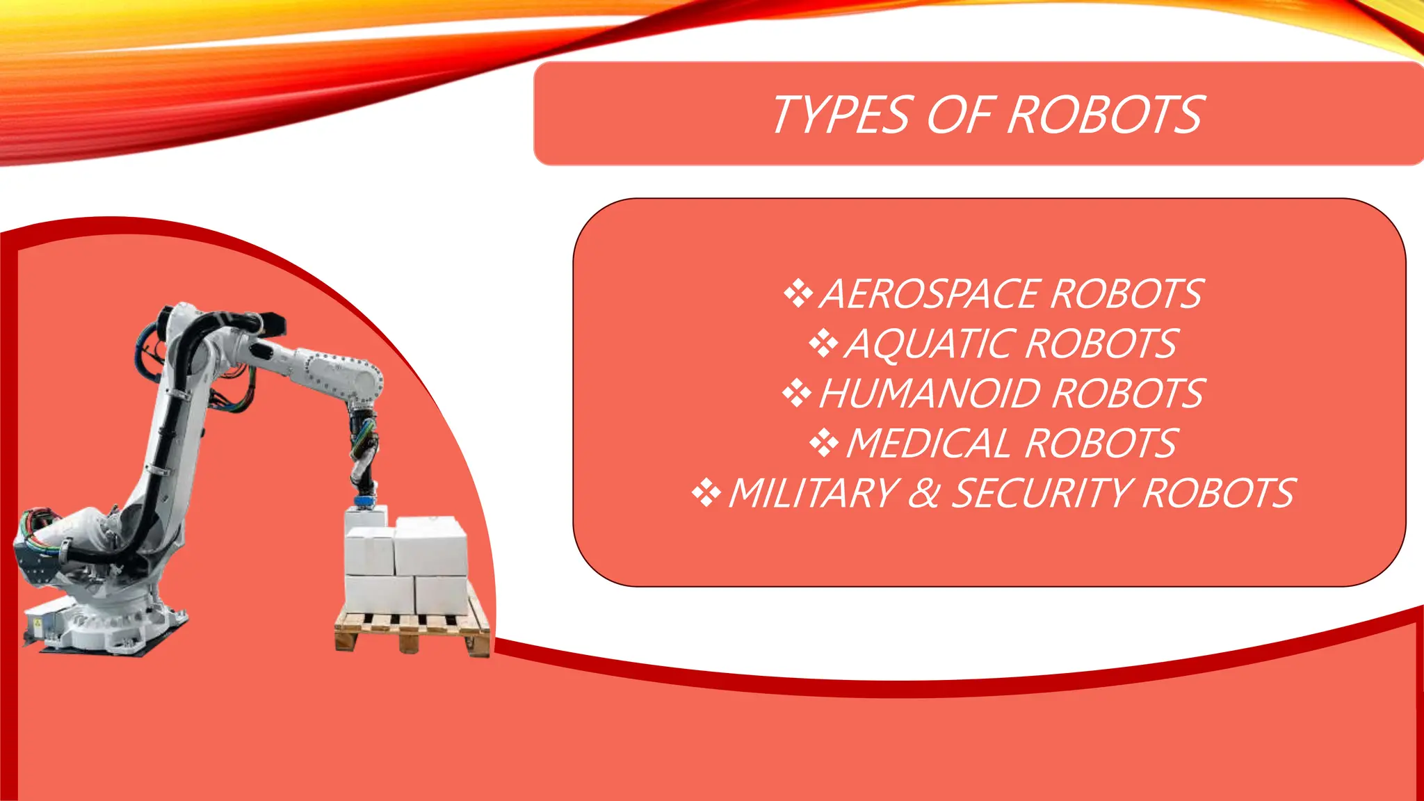 The Six Most Common Types Of Robots Are Autonomous Mobile Ppt