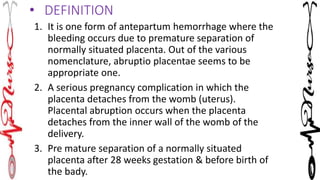 abruptio placenta | PPTX