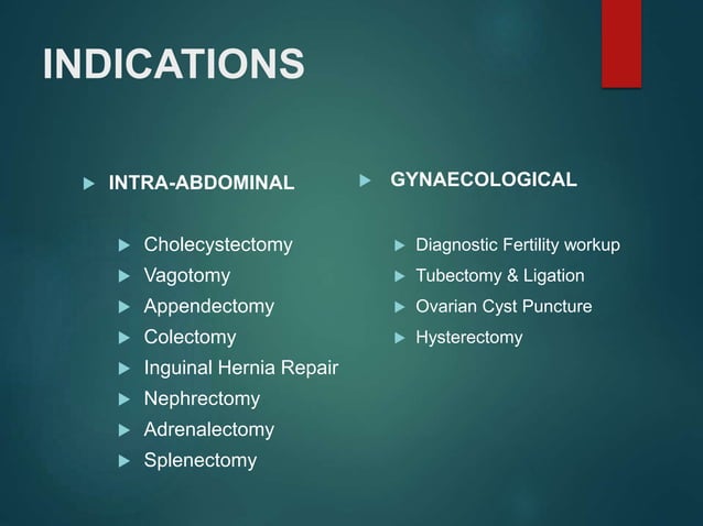 anaesthesia in laparoscopic surgery | PPTX