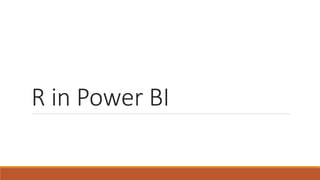 R in Power BI | PPT