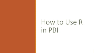 R in Power BI | PPT
