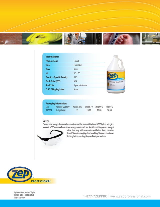 Rinse aide zep | PDF