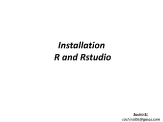 R installing | PPT