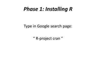 R installing | PPT
