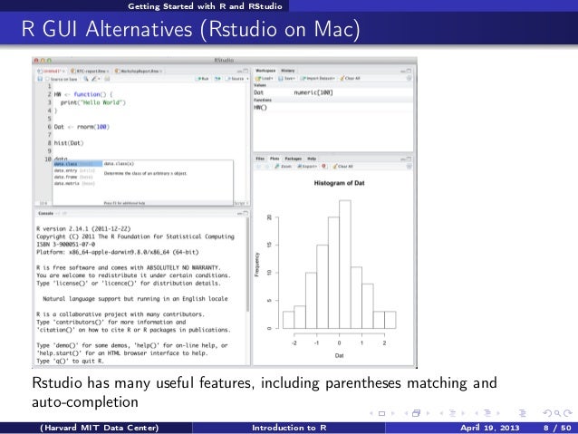 Introduction to the R Statistical Computing Environment