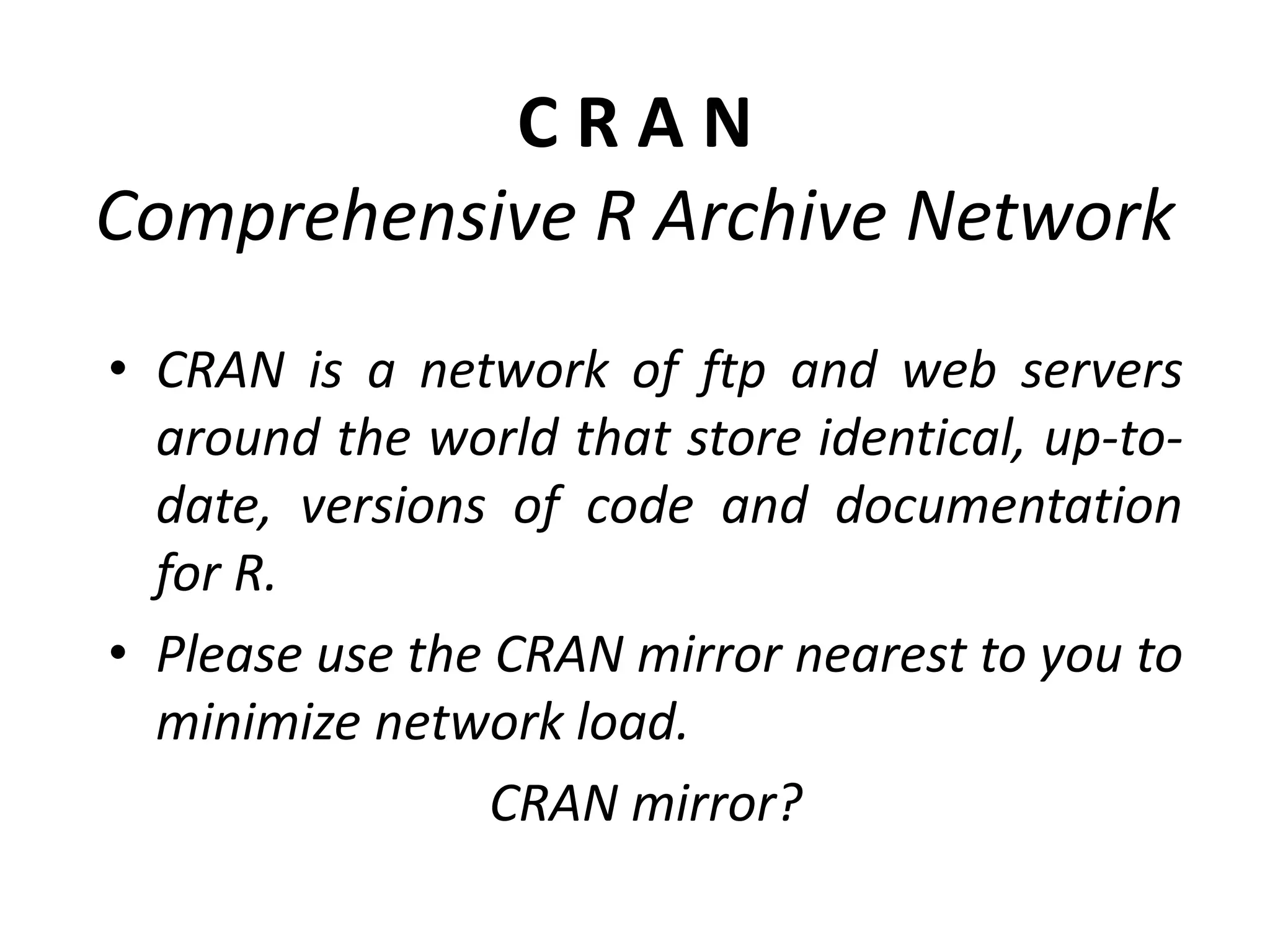 R Introduction Ppt