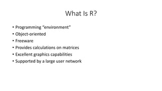 R Introduction | PPT