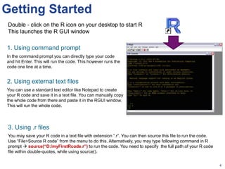 A quick introduction to R | PPT