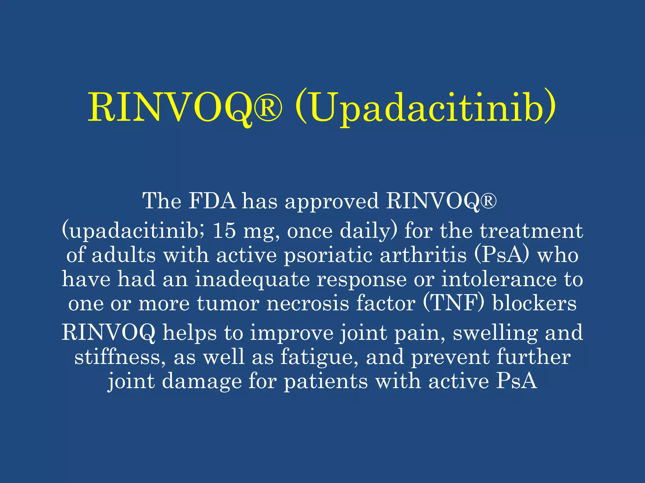(Dr HA) FDA Approves RINVOQ (Upadacitinib) for Treatment of PsA / Bs Võ ...