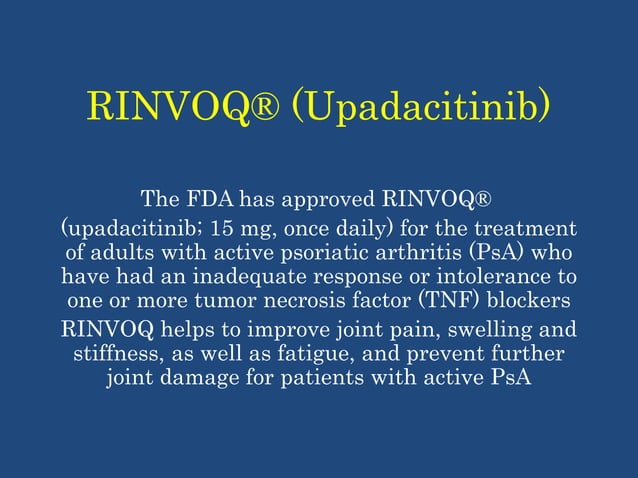(Dr HA) FDA Approves RINVOQ (Upadacitinib) for Treatment of PsA / Bs Võ ...